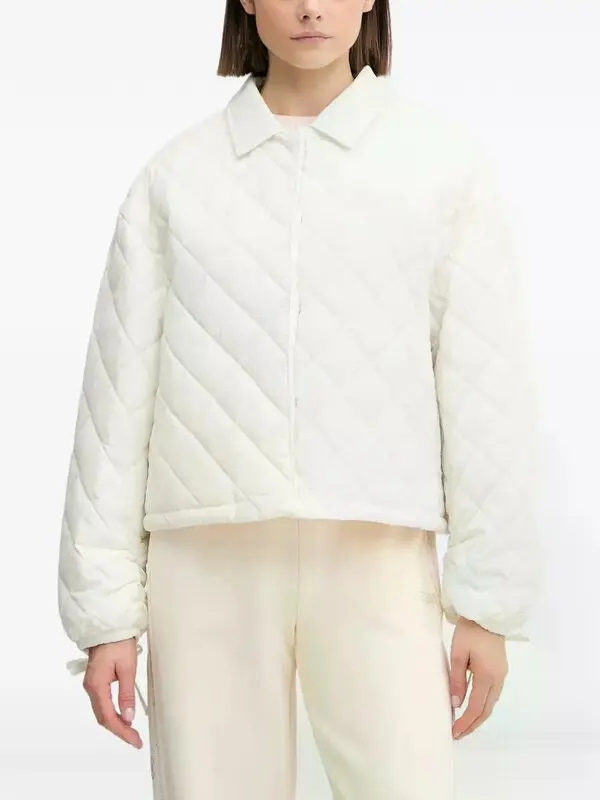 Guess Quilted Collared Jacket - White