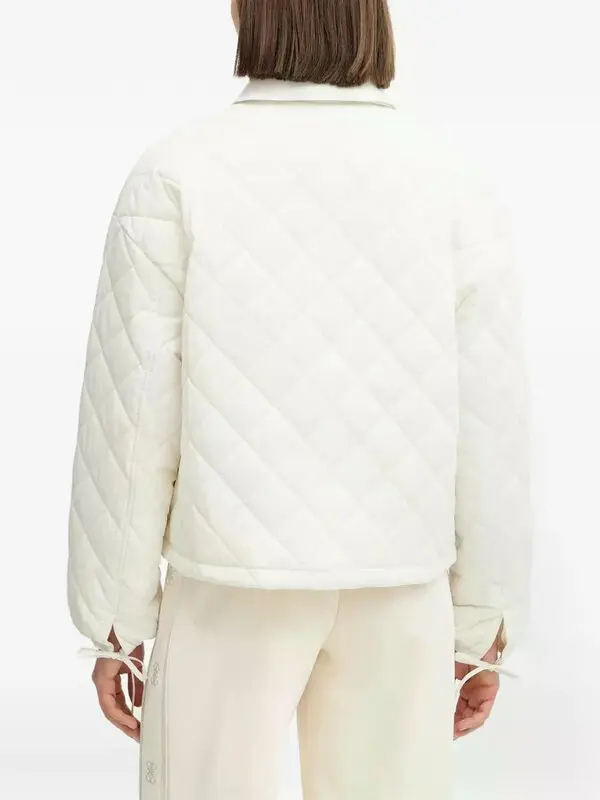 Guess Quilted Collared Jacket - White