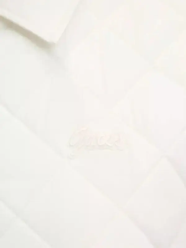 Guess Quilted Collared Jacket - White