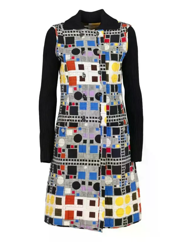 Fendi Geometric Quilted Coat
