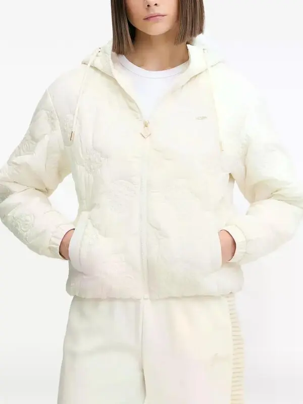 Guess Quilted Hooded Jacket - Neutrals