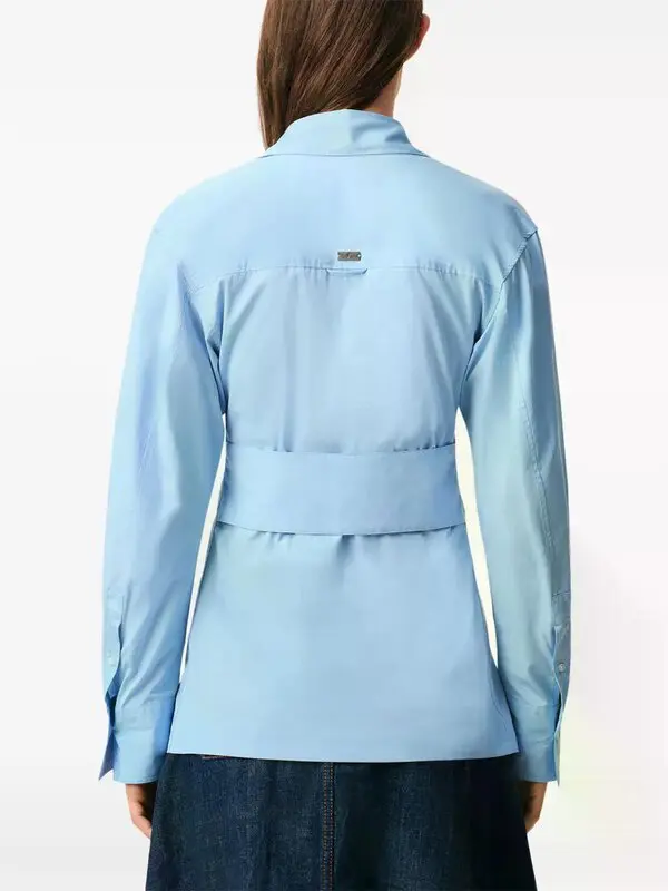 AMI Paris Fitted Cotton Poplin Shirt With Sharp Collar