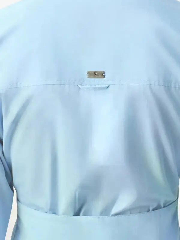 AMI Paris Fitted Cotton Poplin Shirt With Sharp Collar