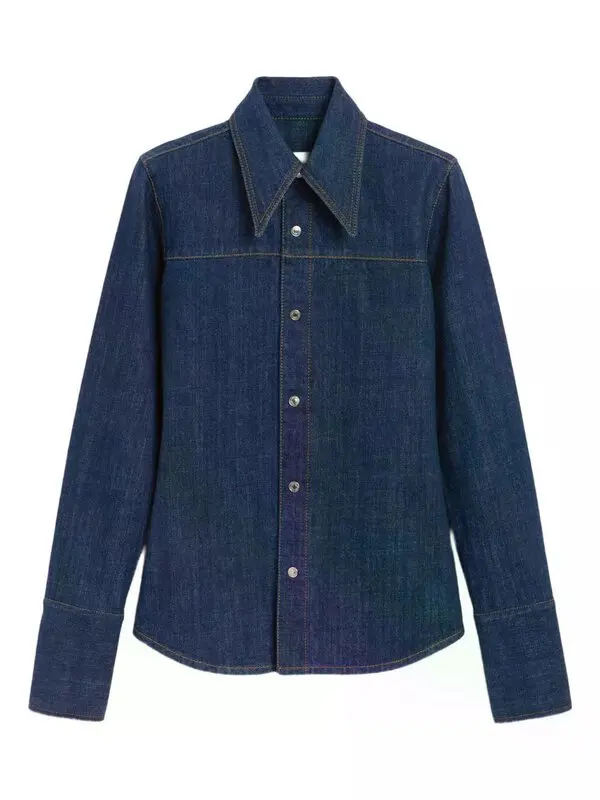 Ami Sharp Collar Denim Shirt