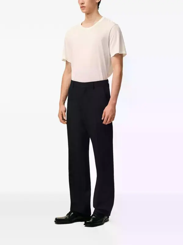 Ami Straight Leg Trousers With V Detail