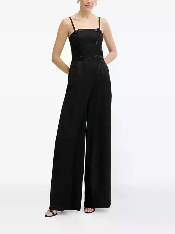 Karl Lagerfeld Button-embellished Jumpsuit - Black