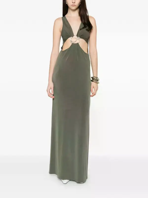 Coperni Cutout Maxi Dress - Green