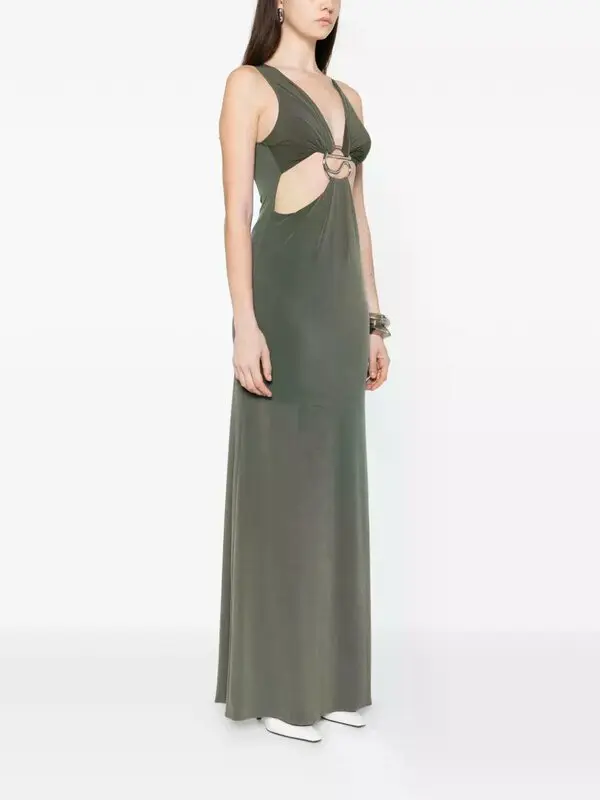Coperni Cutout Maxi Dress - Green