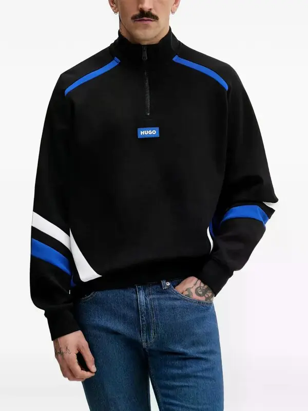 Hugo Logo-patch Half-zip Sweatshirt