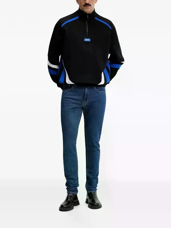 Hugo Logo-patch Half-zip Sweatshirt