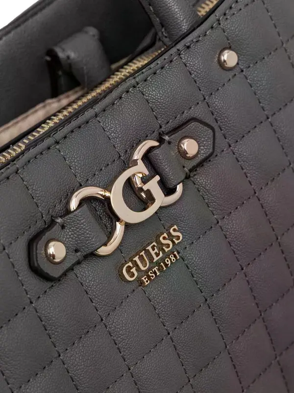 Guess Logo-plaque Quilted Tote