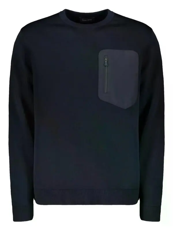 Herno Crew Neck Sweater With Pocket