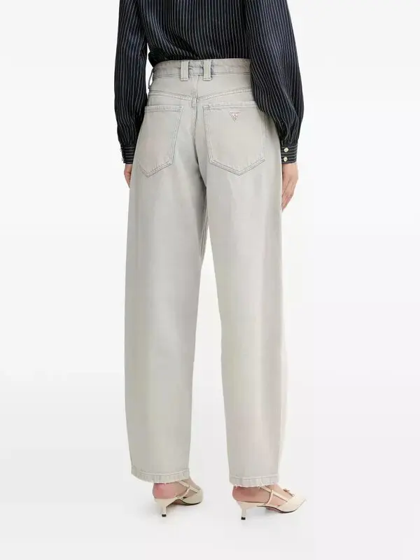 Guess Logo Appliqué Jeans - Grey