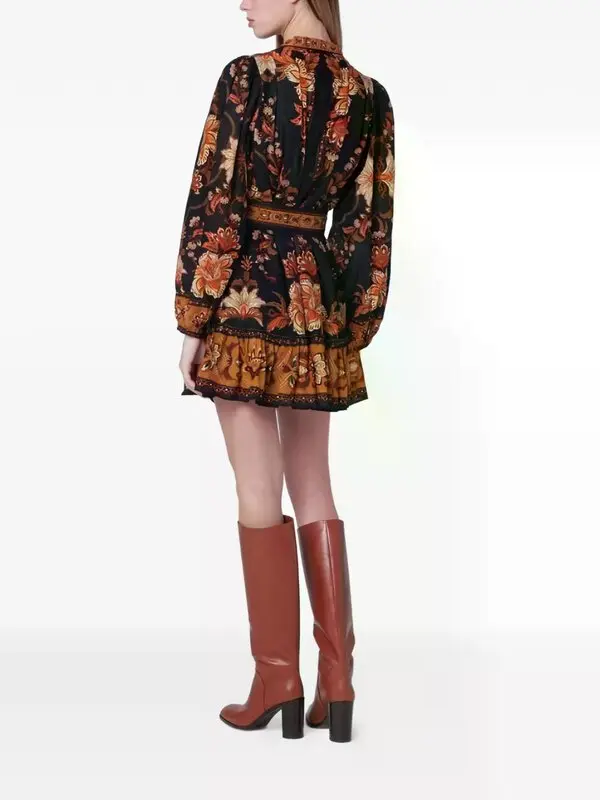 Farm Rio Floral Print Mini Dress