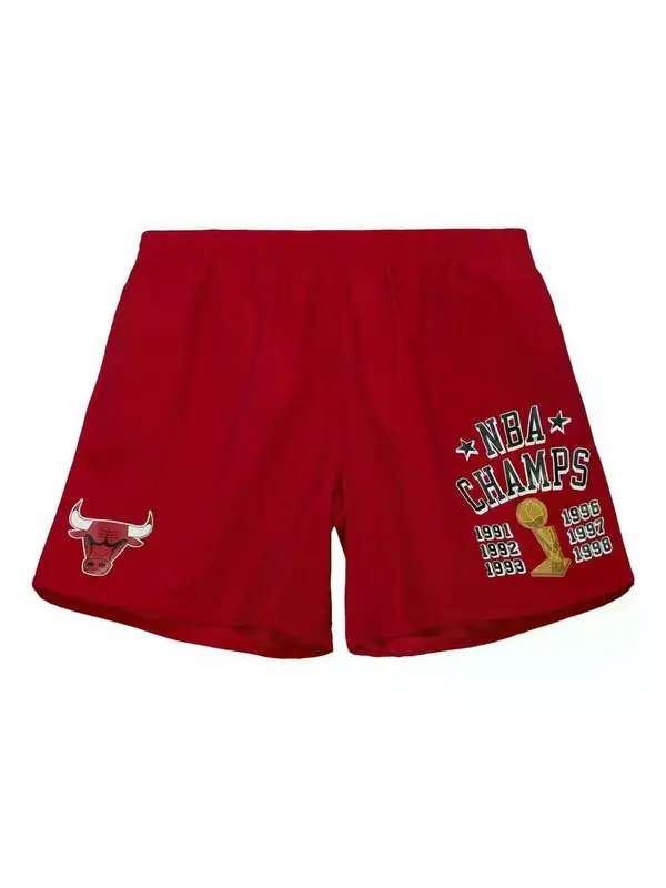 Mitchell & Ness Chicago Bulls 6x Champions Heritage Shorts - Red