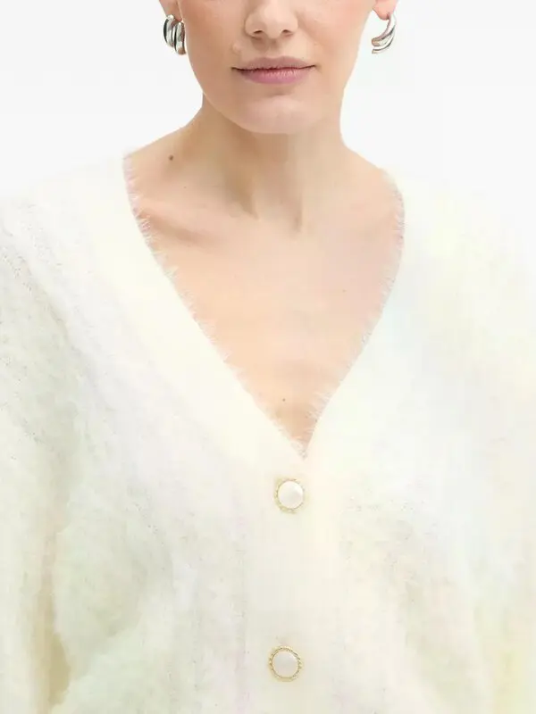 Guess V-neck Cardigan - White