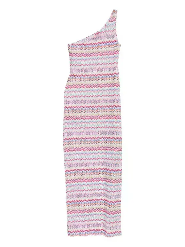 Missoni One-shoulder Chevron Maxi Dress