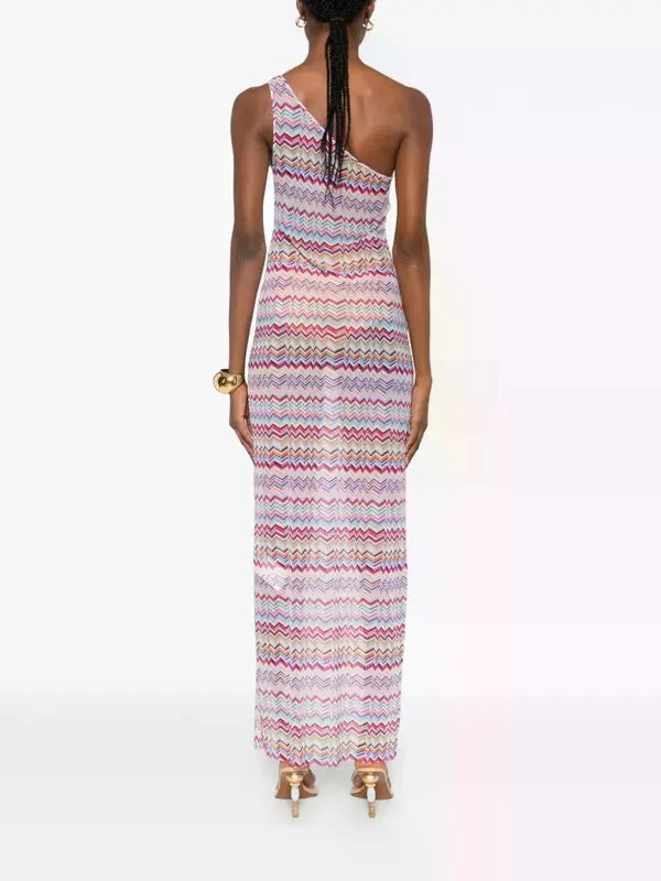 Missoni One-shoulder Chevron Maxi Dress