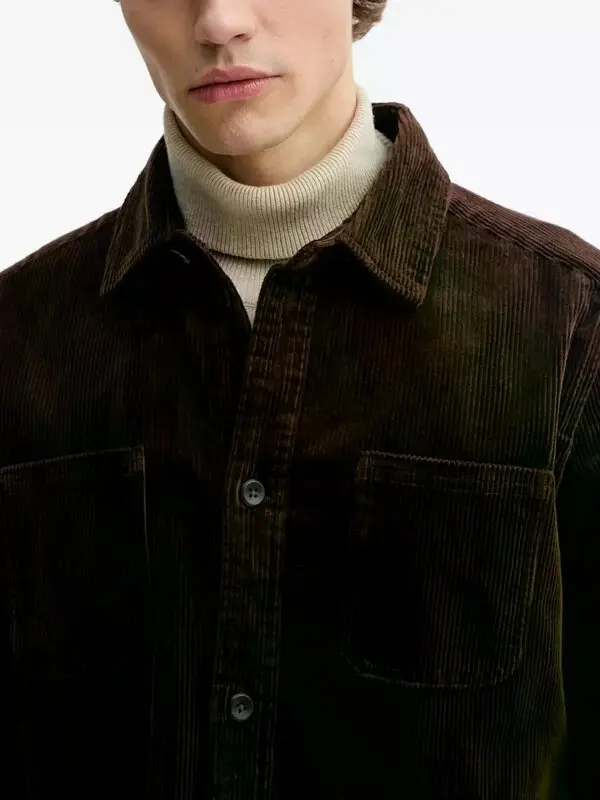 LES DEUX Kody Corduroy Overshirt - Brown