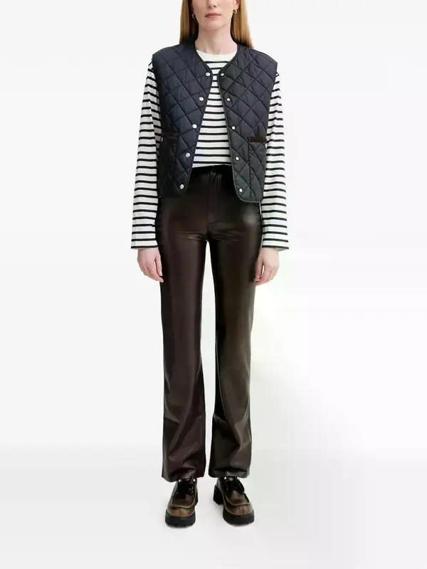 Marc O'polo Quilted Buttoned Gilet - Blue