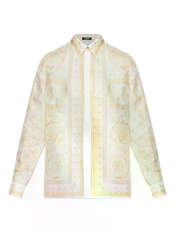 Versace Barocco-print Shirt - White