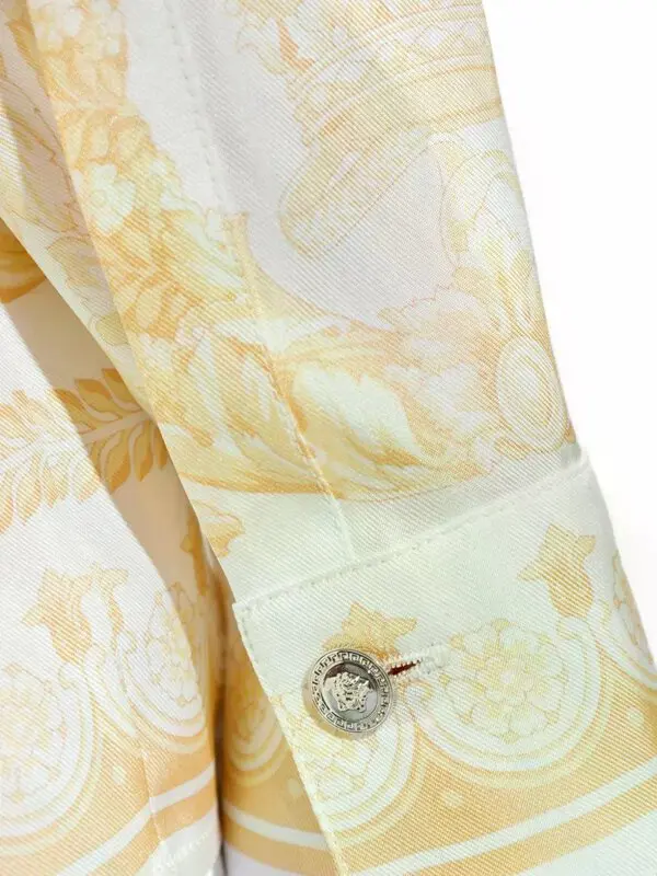 Versace Barocco-print Shirt - White