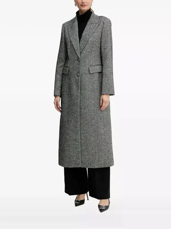 Guess Herringbone Long Coat