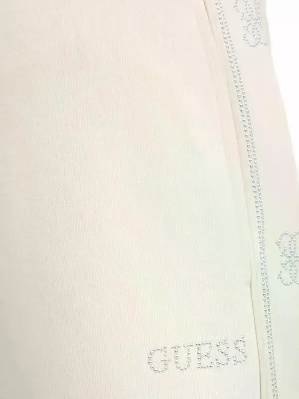 Guess Rhinestone Drawstring Track Pants - Neutrals