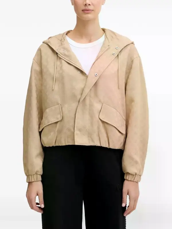 Guess Hooded Jacquard Jacket