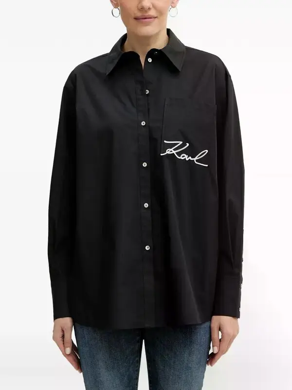 Karl Lagerfeld Logo-embroidered Shirt