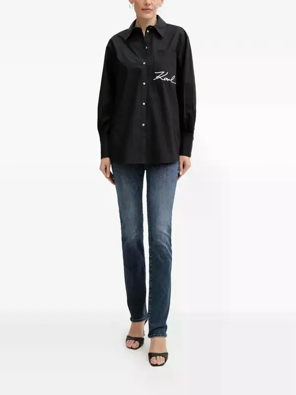 Karl Lagerfeld Logo-embroidered Shirt
