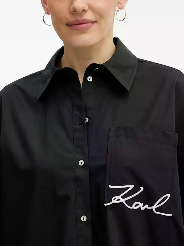 Karl Lagerfeld Logo-embroidered Shirt
