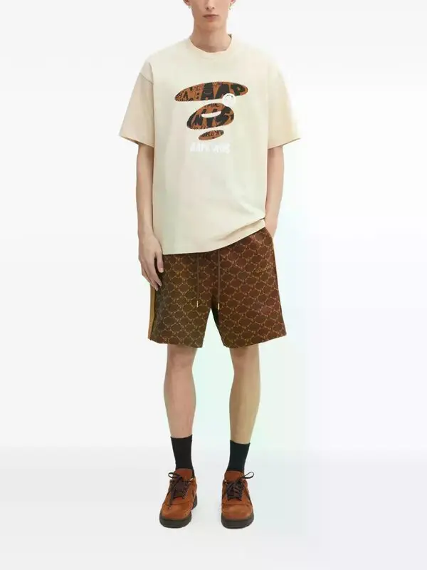 A BATHING APE Printed Side-stripe Shorts