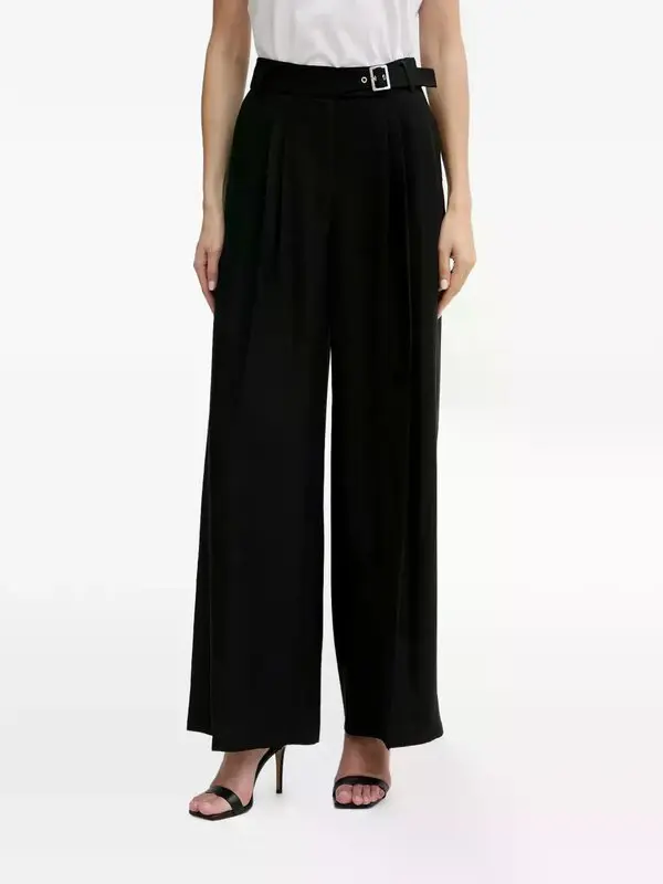 Karl Lagerfeld Belted Pleated Trousers