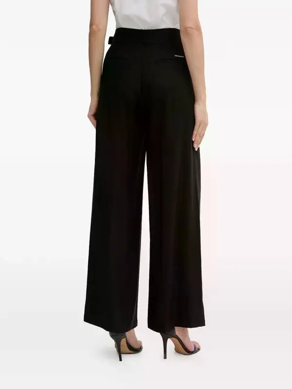 Karl Lagerfeld Belted Pleated Trousers