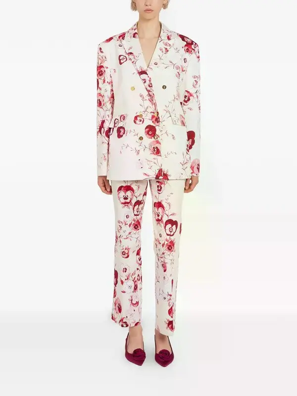 Giambattista Valli Floral Double-breasted Jacket
