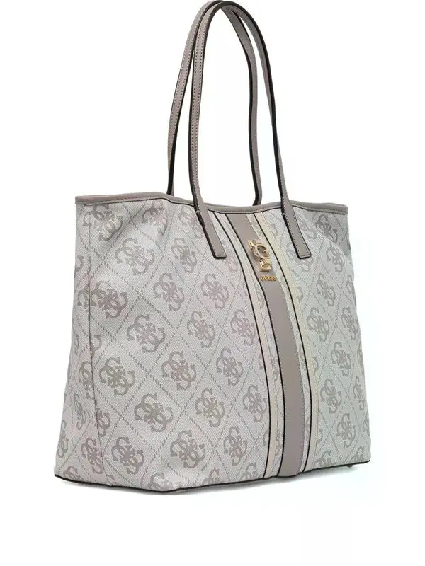 Guess Monogram Top Handle Tote Bag - Grey