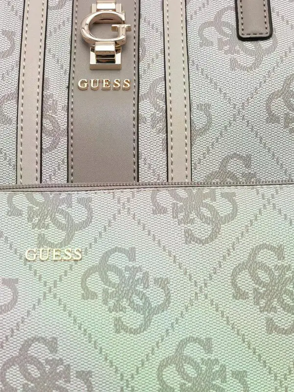 Guess Monogram Top Handle Tote Bag