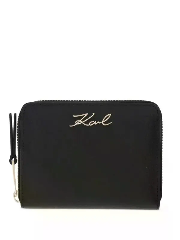 Karl Lagerfeld Logo Zip Wallet - Black