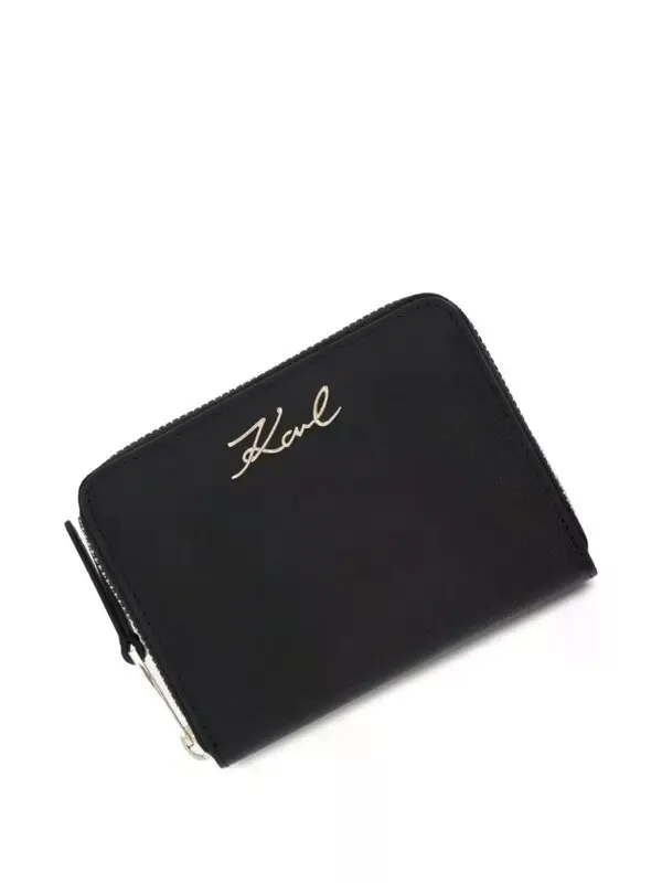 Karl Lagerfeld Logo Zip Wallet