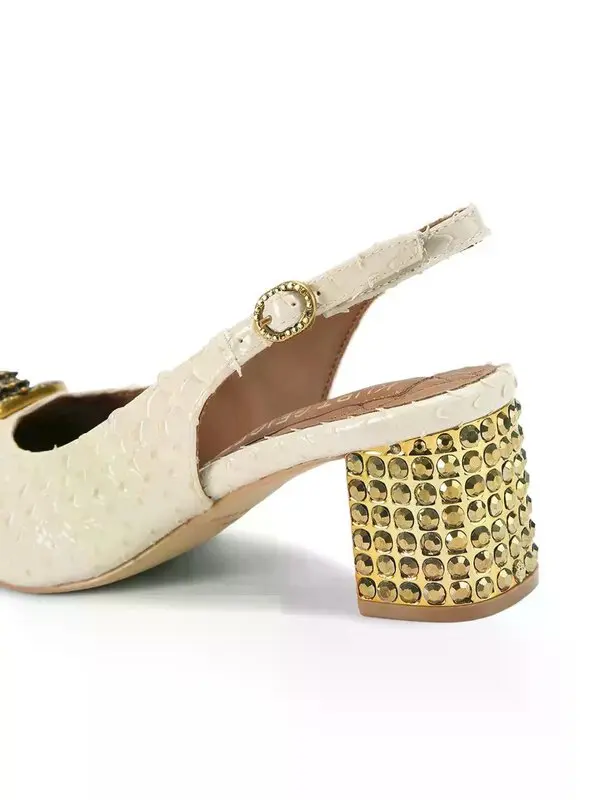 Kurt Geiger Chelsea Leather Slingback Pumps - Neutrals