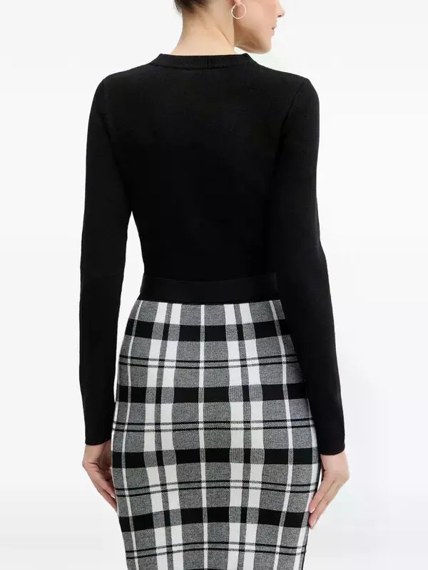 Guess Plaid Mini Dress With Cutout