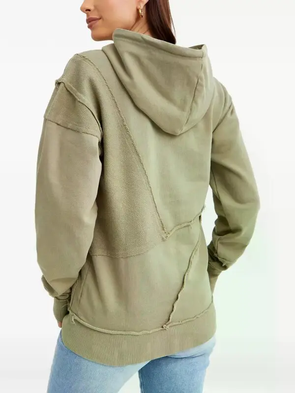 SEROYA Frayed-effect Drawstring Hoodie