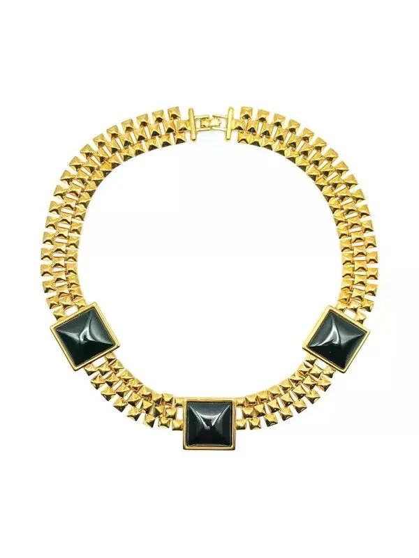 JENNIFER GIBSON JEWELLERY 1980s Sugarloaf Square Collar - Gold