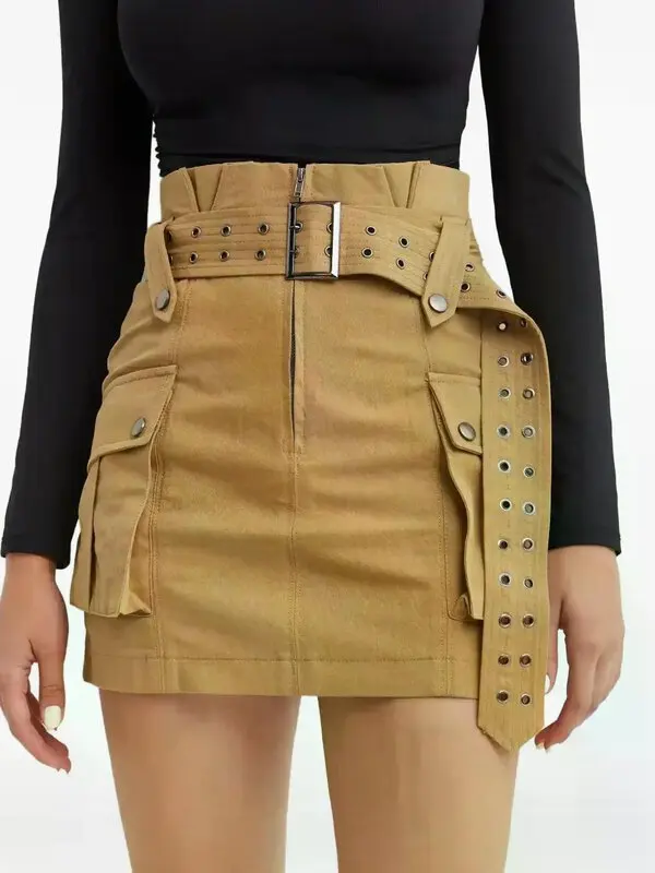 SEROYA Cargo Belt Mini Skirt