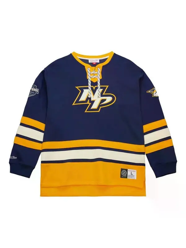 Mitchell & Ness Nashville Predators Heritage Lace-up Pullover