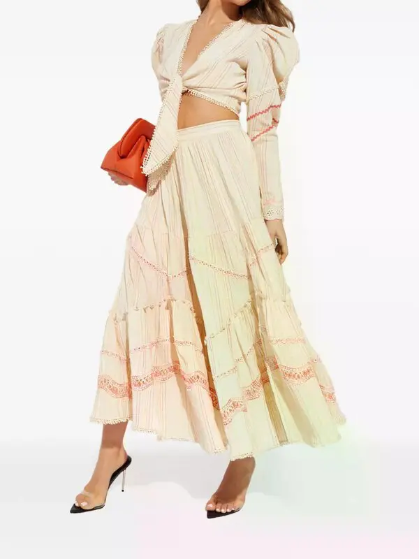 Hemant & Nandita Side-split Maxi Skirt
