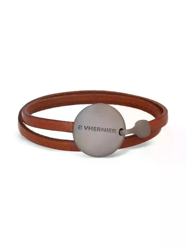 Vhernier Circle Leather Bracelet - Silver