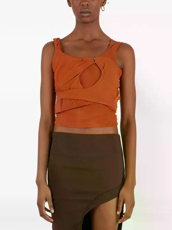 RUSFRCADE Overlay Strap Top