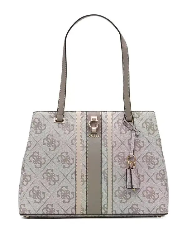 Guess Erenia 4g Monogram Stripe Tote Bag - Neutrals